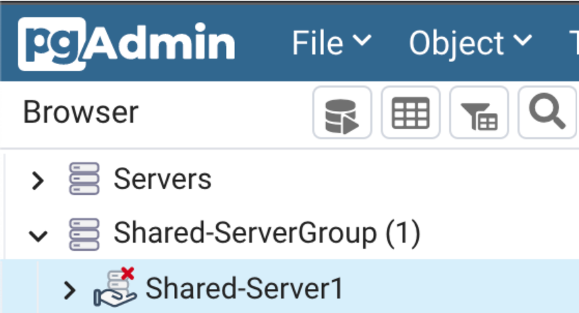 Shared Servers in pgAdmin 4